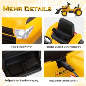Costway Mobile children's excavator s adjustable digging shovel pro children