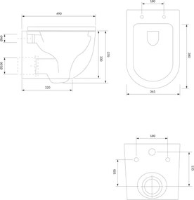 Závěsné WC + prkénko OTTAWA + tlačítko SIGMA + podomítkový modul + podložka