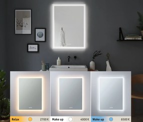 P 78951 HomeSpa LED zrcadlo s osvětlením Mirra hranaté IP44 zrcadlo/bílá 22W WhiteSwitch - PAULMANN