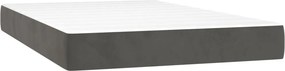 Box spring postel s matrací a LED tmavě šedá 120x200 cm samet 3135994