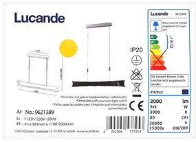 Lucande Lucande - LED Stmívatelný lustr na lanku EBBA 5xLED/5W/230V LW0323