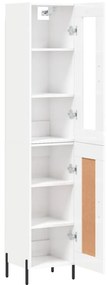 Skříň highboard bílá s vysokým leskem 34,5x34x180 cm kompozit,  3199499