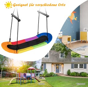 Costway Nest Houpačka Dětská houpačka na strom se 100-160 cm nastavitelným lanem