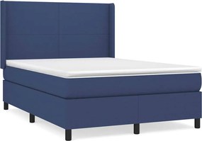 Box spring postel s matrací modrá 140x190 cm textil 3131271