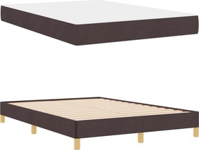Postel s boxspringem s matrací Tmavě hnědá 140 x 200 cm textil 3398573