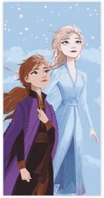 CARBOTEX - Dívčí bavlněná osuška Ledové království - Frozen - Elsa a Anna / 70 x 140 cm