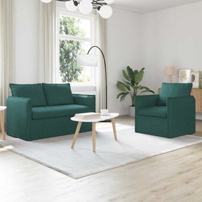 Set pohovek 2 ks Tmavě zelená Textil 3407526