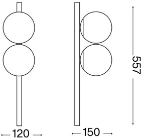 Ideal Lux - LED Stropní svítidlo BINOMIO 2xG9/3W/230V bílá