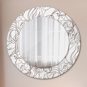 Kulaté dekorativní zrcadlo na zeď Umělecké linie fi 50 cm