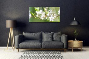 Obraz na skle Květiny Větve Listy Sad 120x60 cm