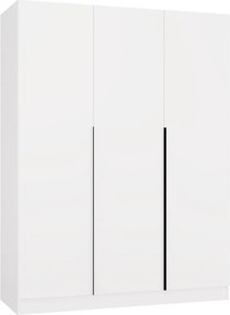 Šatní skříň Senso 3D 150 cm bílá/černá