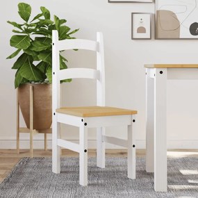 vidaXL Jídelní židle 2 ks 40 x 46 x 99 cm masivní borové dřevo [4005728] Barva: Bílá