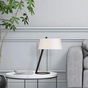 Bílo-černá stolní lampa (výška 55 cm) Salihini – Opviq lights