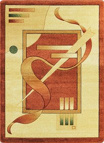 Berfin Dywany, Kusový koberec Adora 7052 V (Vizon), 160x220, oranžová, chodba / předsíň