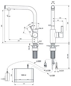 Ideal Standard Gusto iMX - Dřezová baterie s integrovaným dávkovačem mýdla, magnetově šedá A7817A5