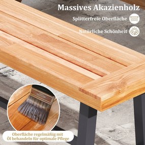 Costway Zahradní lavička odolná vůči povětrnostním vlivům 3 místná do parku