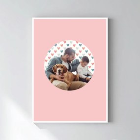 Personalizovaný magický fotoobraz v rámu - 50x70 - výřez fotky na podkladu