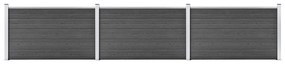 Set plotového dílce WPC 526 x 105 cm černý