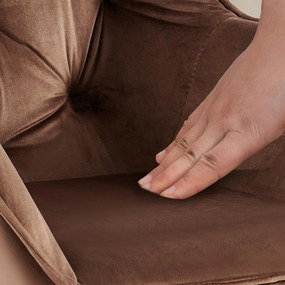 Konferenční židle Cassis samet – hnědá
