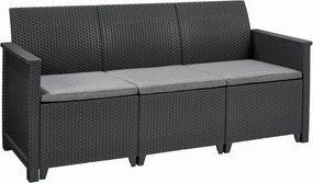 KETER ELODIE 3 SEATER Set zahradní s úložným stolem, grafit/šedá 17212057