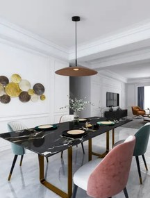 LED černo-moce hnědý moderní lustr Polifemo