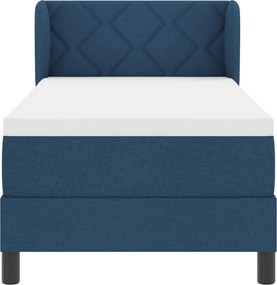 Postel s boxspringem s čelo Modrá 80 x 200 cm textil 3340058