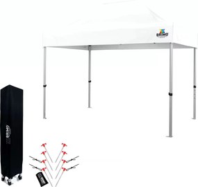 BRIMO Nůžkový párty stan EXCLUSIVE ALU 2x3 m bez stěn bílý
