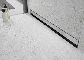 Mexen Flat nerezový sprchový žlab na zeď 90 cm vzor WALL, 1030090