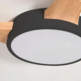 Toolight - LED stropní svítidlo APP210-3CPR, černá-hnědá, OSW-08467