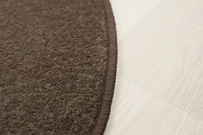 Vopi koberce Kusový koberec Eton hnědý 97 kruh - 120x120 (průměr) kruh cm
