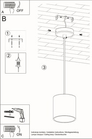 Sollux Lighting Závěsné svítidlo ORBIS 1 bílé