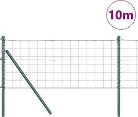 Euro plotové kotvení 10 x 0,4 m Ocel potažená PVC Zelená 3350303