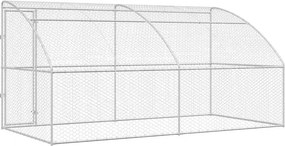Psí kennel 2 ks Stříbrná 4 x 2 x 2 m Pozinkovaná ocel 3368336