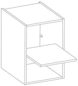 Horní prosklená skříňka SOPHIA - šířka 40 cm, světle šedá / bílá