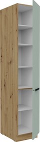 ARIA st | vysoká skříňka 40 DK-210 2F potravinová s policemi | 40 cm | ANTI FINGERPRINT povrch | artisan/aquamarine