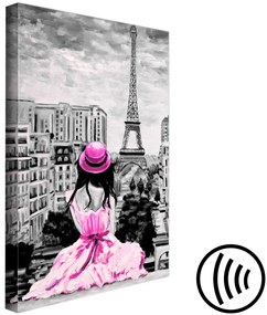 Obraz Pařížská barva (1-dílný) vertikální růžový