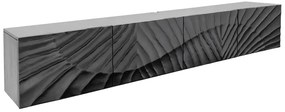 Designový závěsný TV stolek Shayla 200 cm černé mango