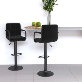Barové židle 2 ks černé textil 334641