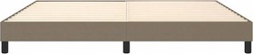 Rám postele s boxspringem taupe 200 x 200 cm textil 3120544