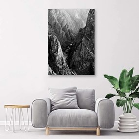 Gario Obraz na plátně Černobílá horská krajina Rozměry: 40 x 60 cm