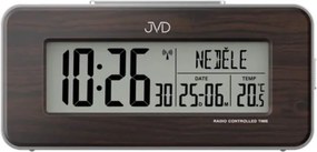 JVD Digitální rádiem řízený budík v imitaci dřeva JVD RB9334.3