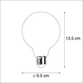 Sada 5 stmívatelných LED žárovek E27 G95 5W 470lm 2700K
