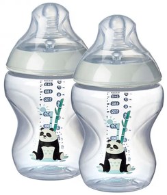 Tommee Tippee Kojenecká láhev C2N 2 ks 260 ml 0 m+ Modrá+hnědá