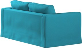 Potah na pohovku IKEA  Karlstad 2-místná , nerozkládací, dlouhý barva modrá látka pletený vzor