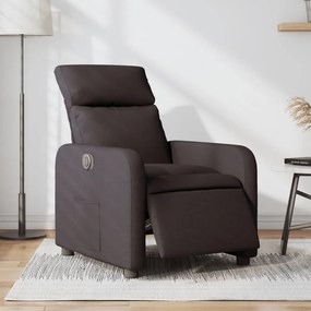 Elektrické polohovací křeslo tmavě hnědé textil 3206686