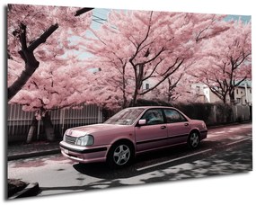 Obraz auto pod sakurami Rozměr: 60 x 40 cm