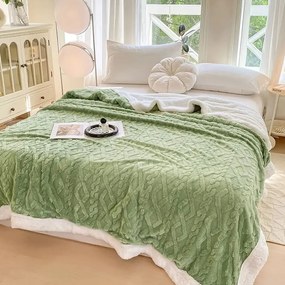 Hřejivá beránková deka Homa REDDEA GREEN