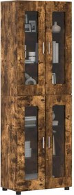 Vysoký bufet FLORIN 60 x 35 x 182 cm Kouřový dub 3397909