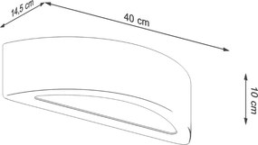 Sollux Lighting Nástěnné svítidlo ATENA beton