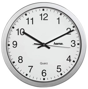 Hama | Hama - Nástěnné hodiny 1xAA stříbrná | HM0106